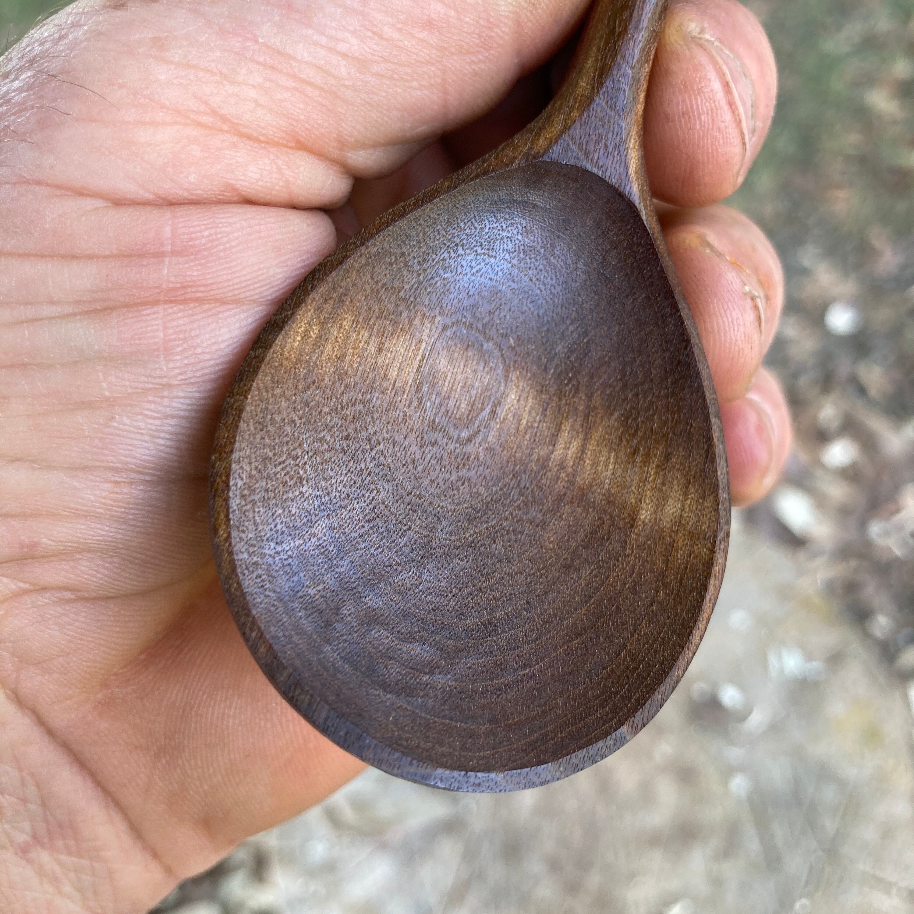 7” dinner spoon, table spoon, wooden spoon, serving spoon, hand carved ...