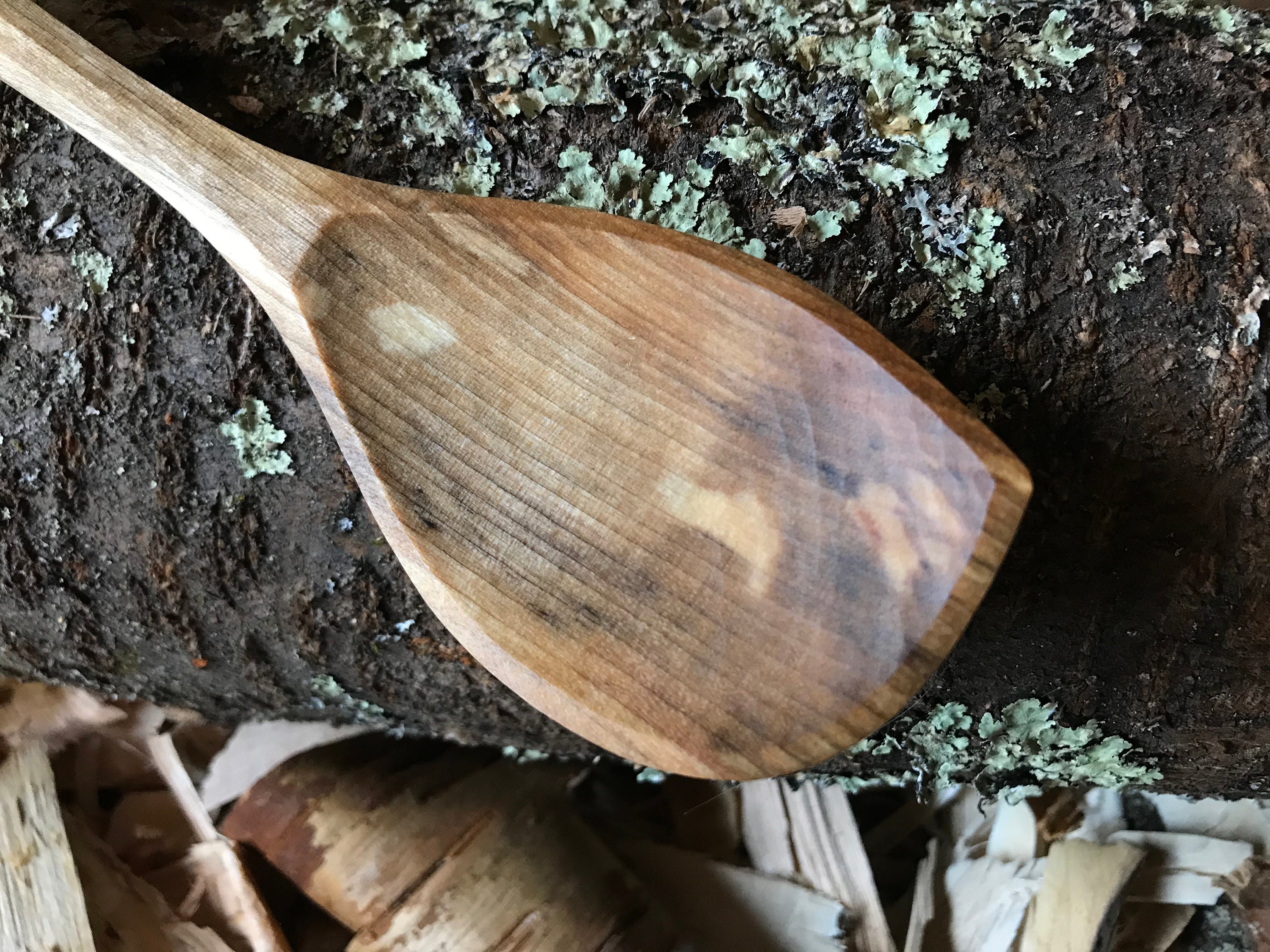 11cooking spoon, serving spoon, left handed, hand carved wooden spoon