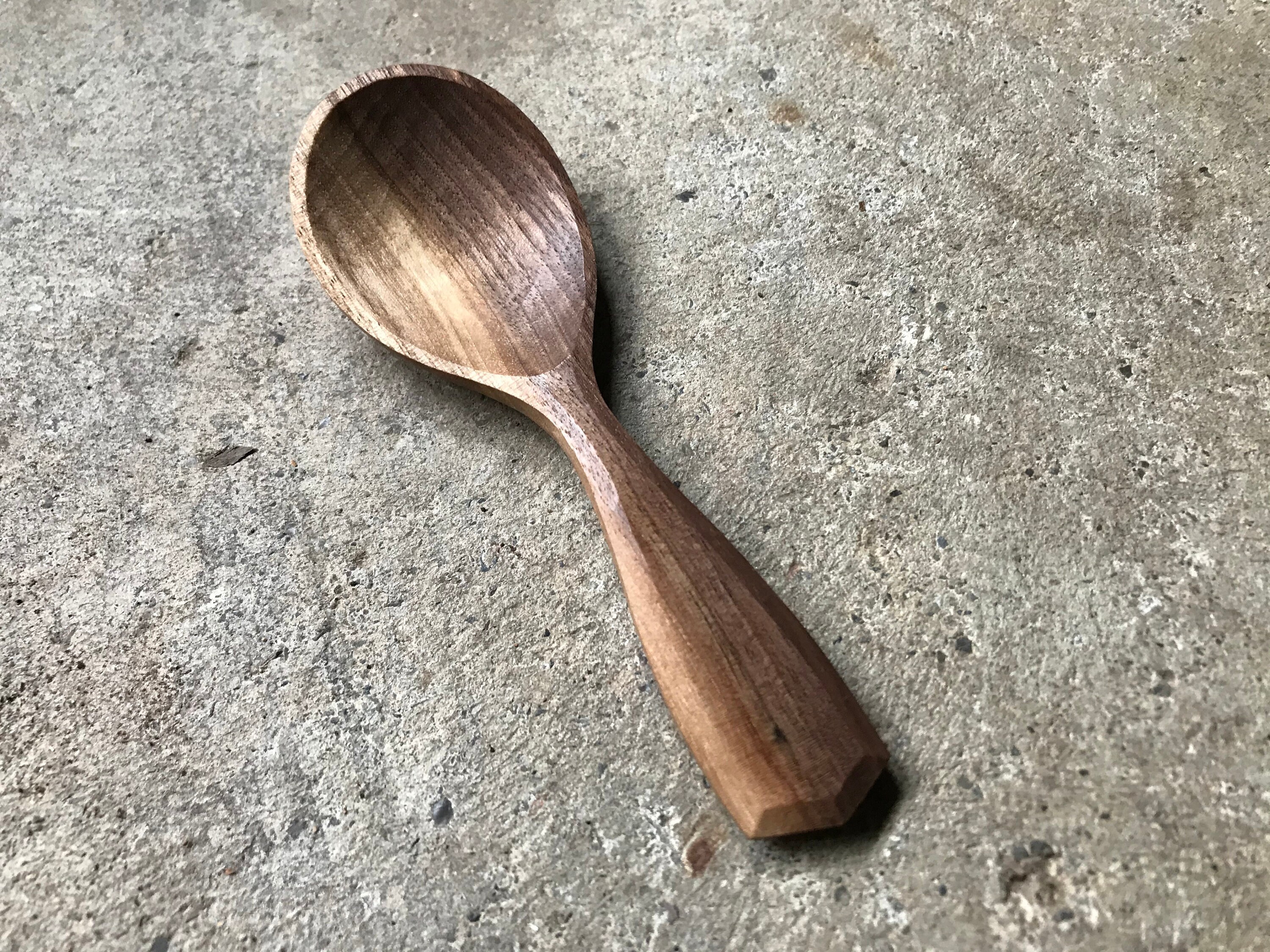 5” eating spoon, wooden spoon, serving spoon, hand carved wooden spoon