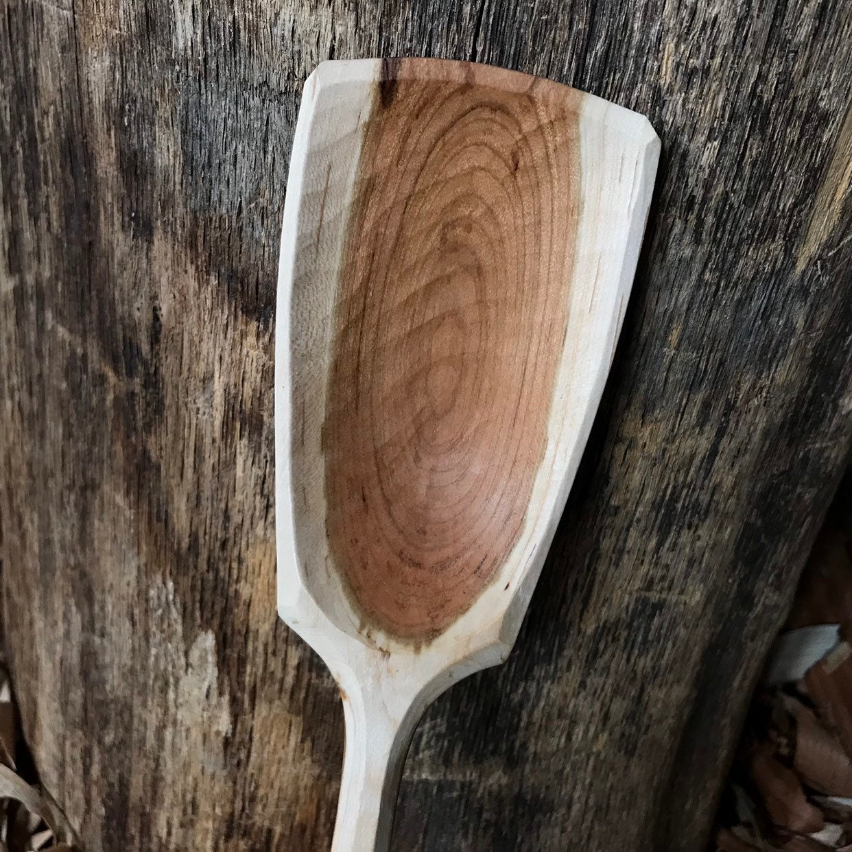 11 wok style spoon, wooden spoon, cooking spoon, serving spoon, made ...