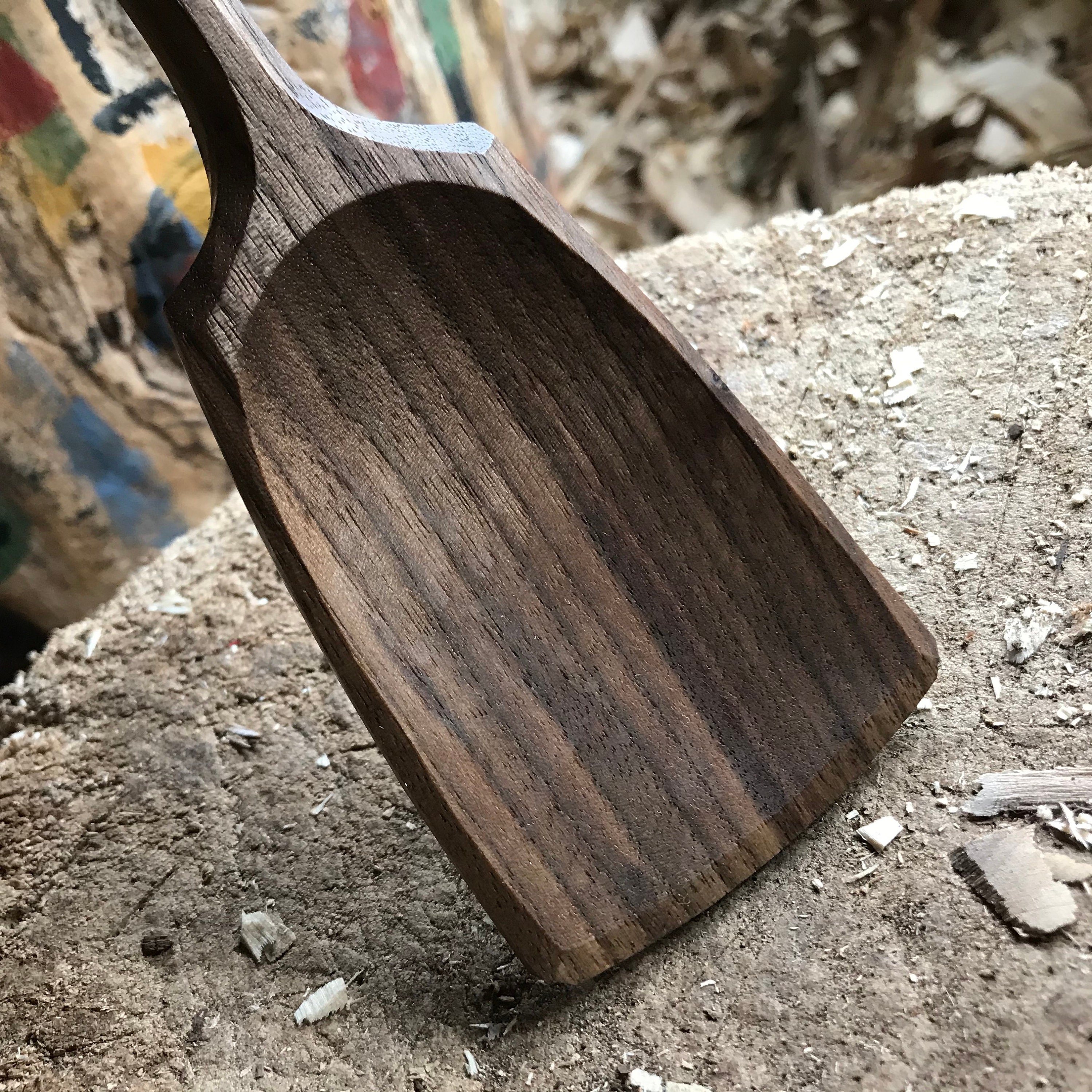 11 wok style spoon, wooden spoon, cooking spoon, serving spoon, made ...