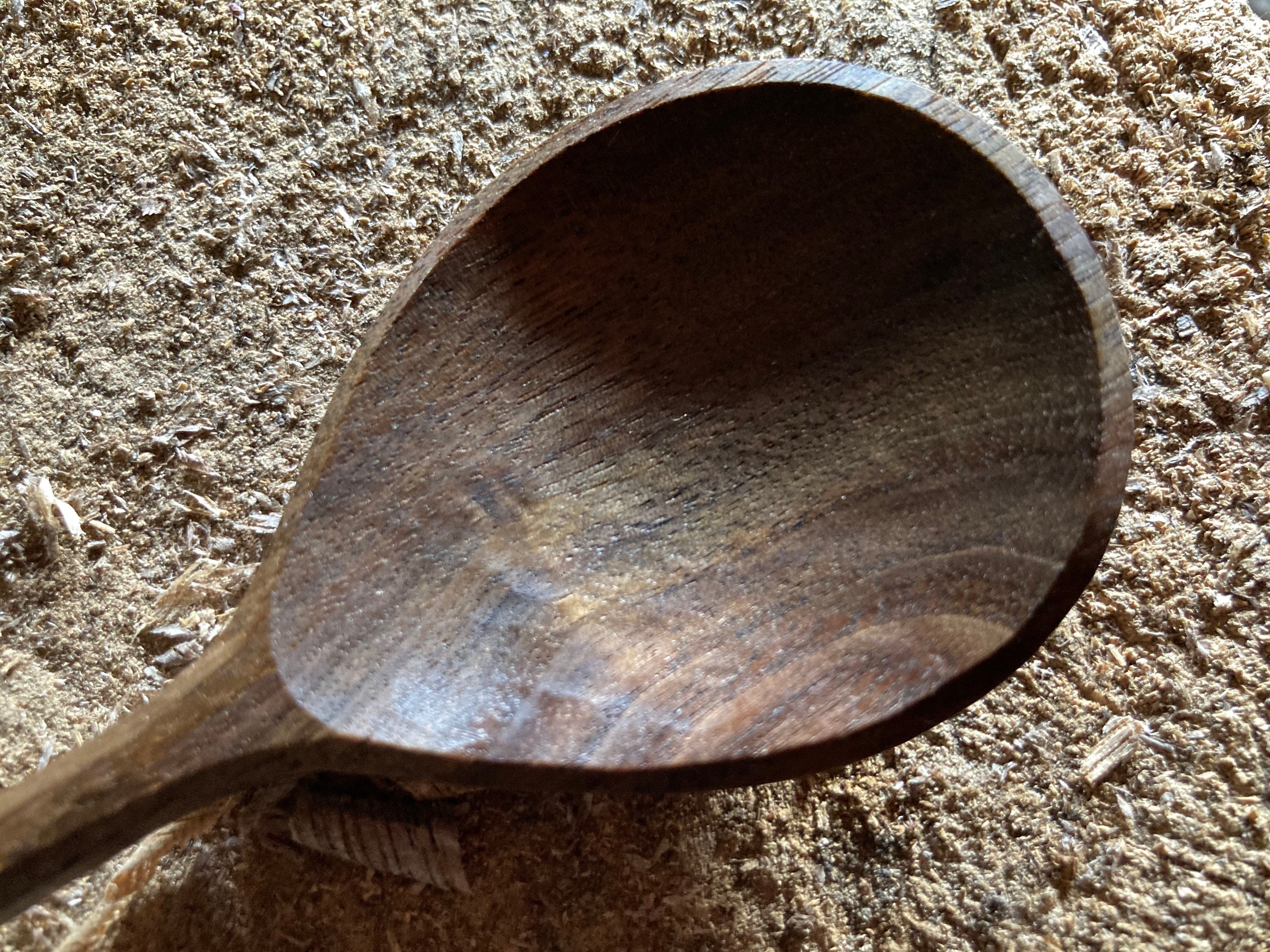 6” eating spoon, table spoon, wooden spoon, serving spoon, hand carved ...