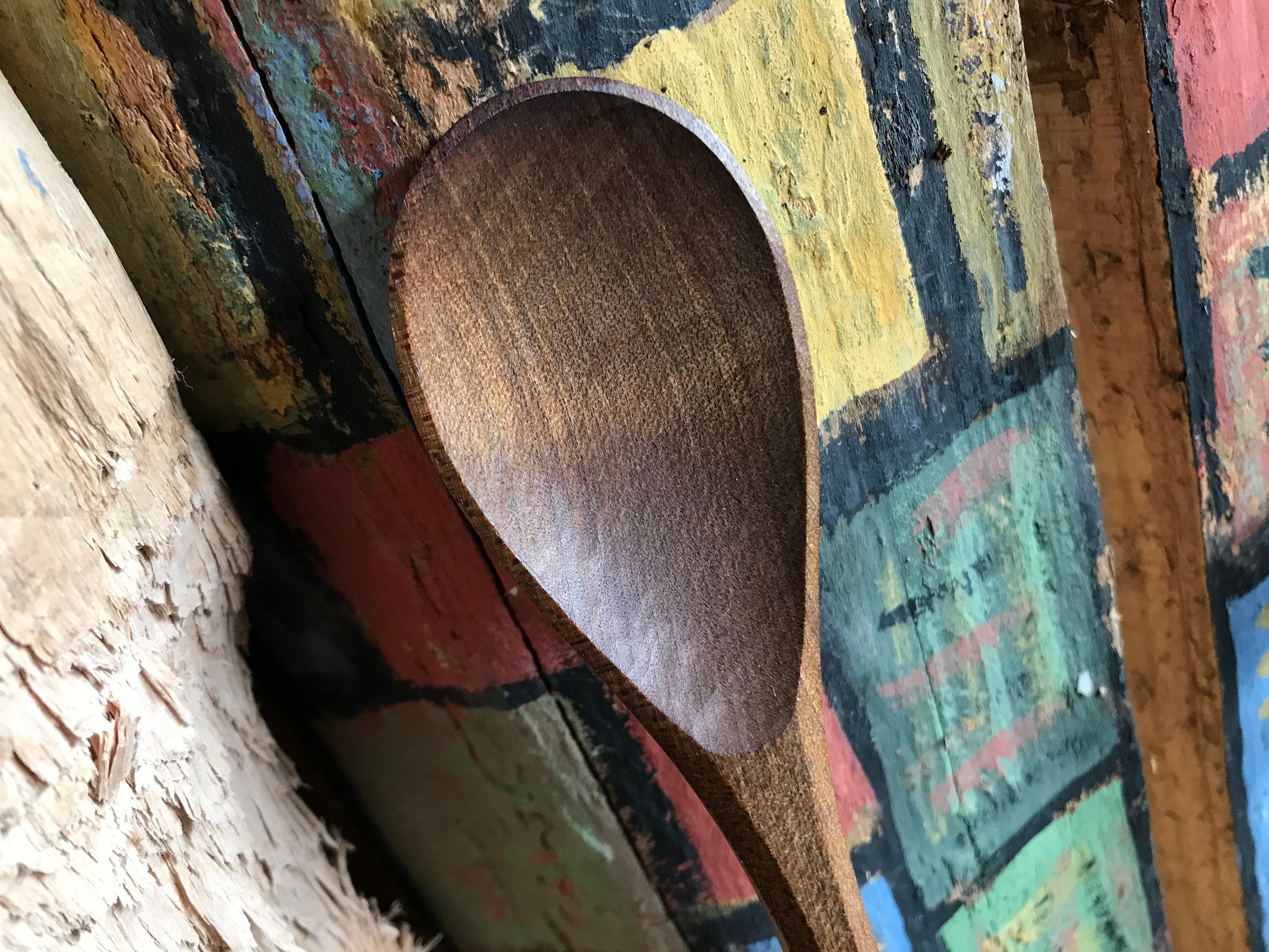 9 bushcraft spoon, wooden spoon, cooking spoon, soup spoon, all in one ...