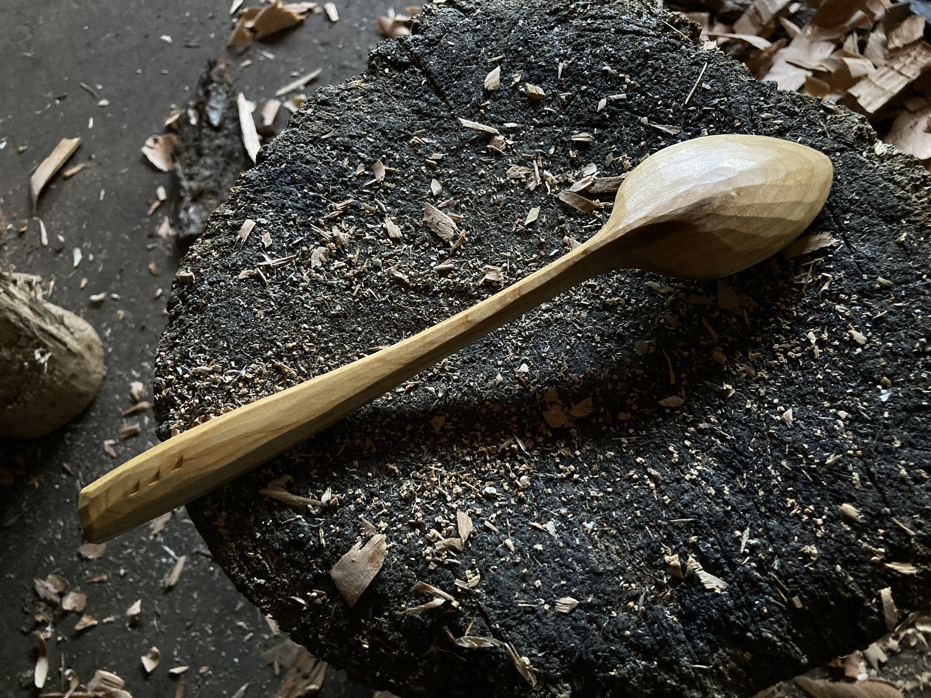 Nine inch spoon, wooden spoon, cooking spoon, soup spoon, all in one ...
