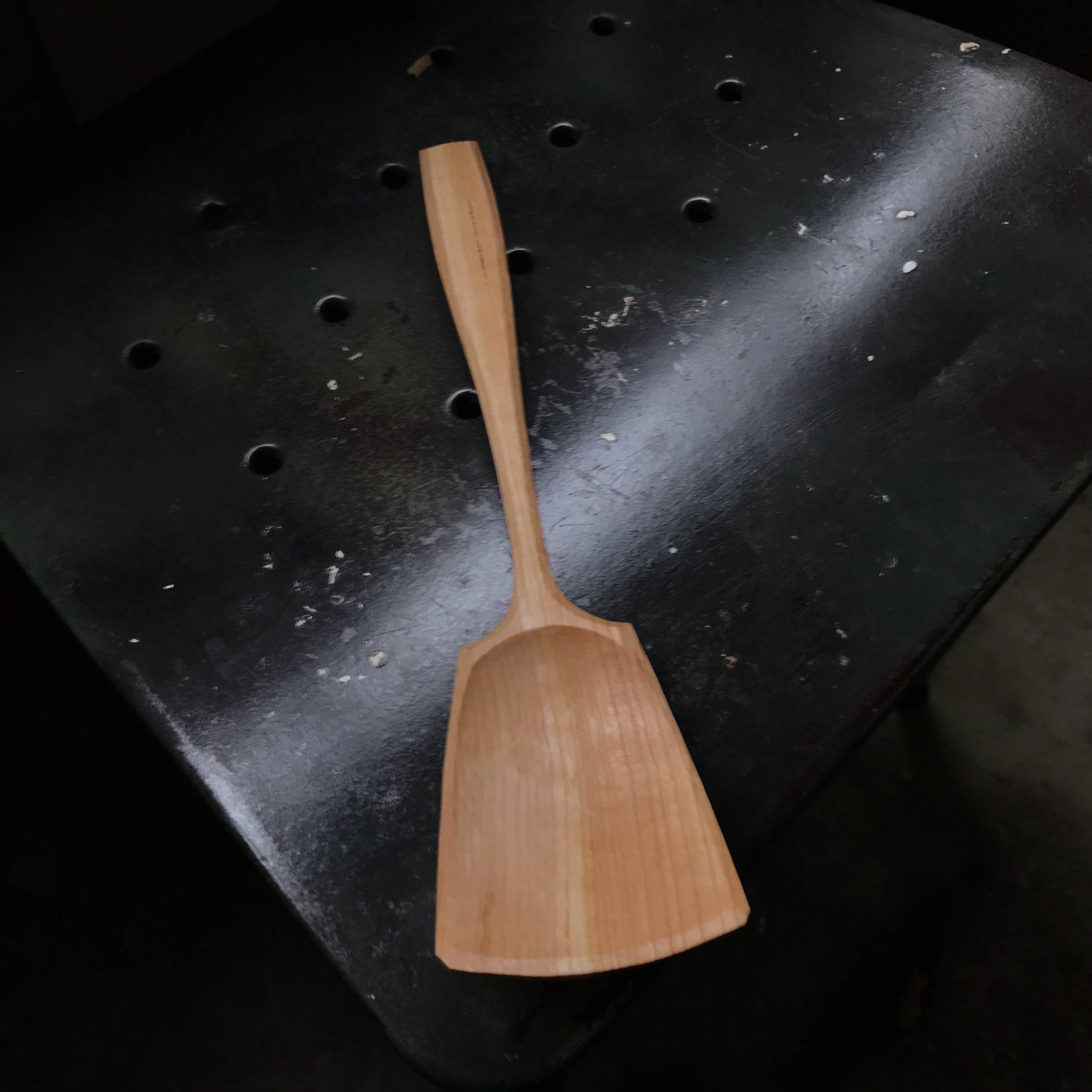 11 wok style spoon, wooden spoon, cooking spoon, serving spoon, made ...