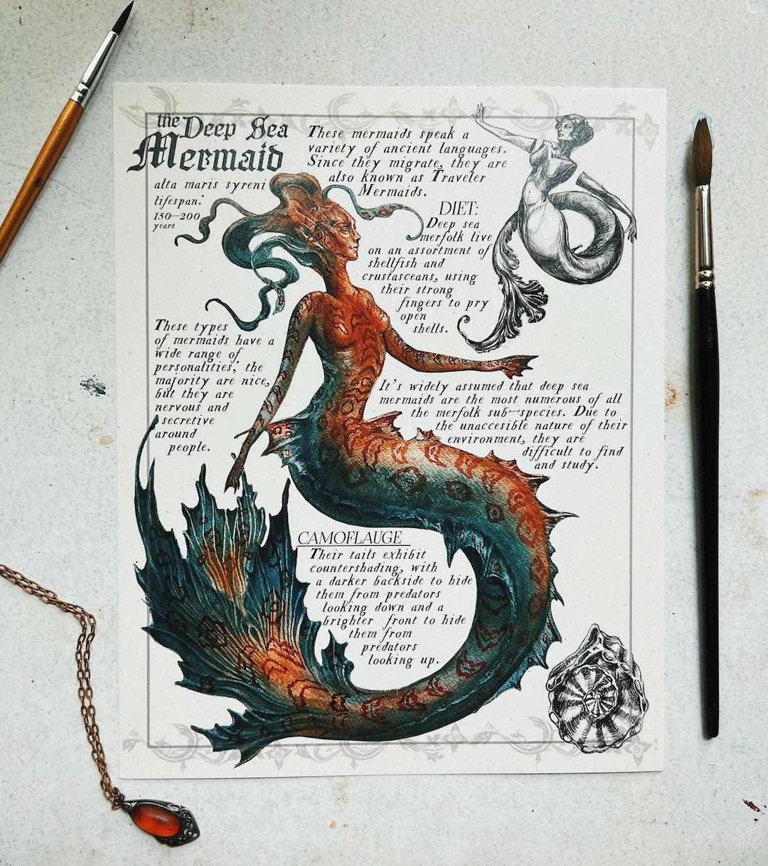 Deep Sea Siren Print - Etsy