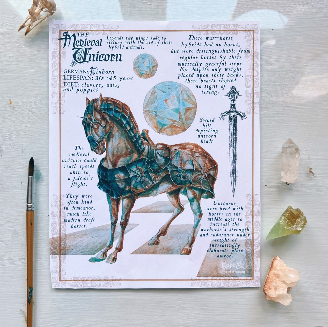 The Medieval Unicorn - Etsy