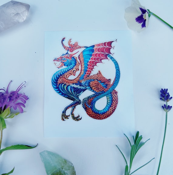 Persian Dragon Sticker - Etsy