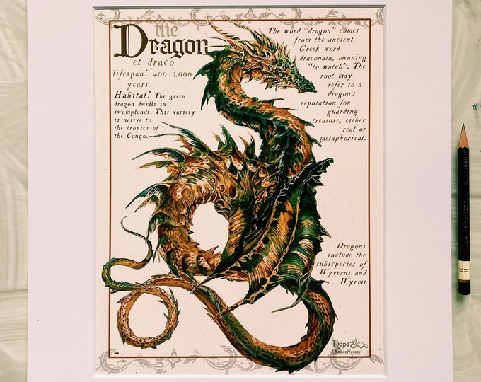 Dragon Field Note - Etsy