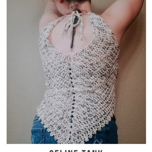 Celine Tank Crochet PATTERN | Womens Triangle Tank Top Pattern ...