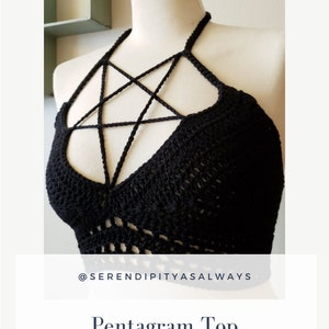 Crochet PATTERN | Pentagram Crop Top Crochet Pattern | Women's Witchy ...