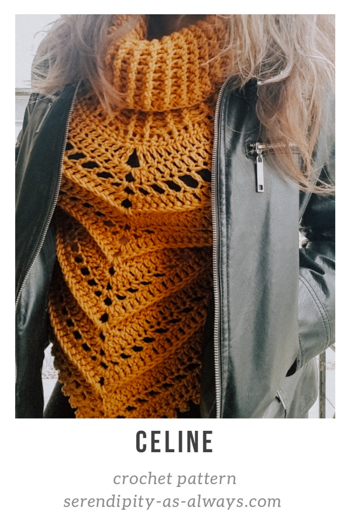 Crochet PATTERN Celine Cowl Neck Vest Pattern Triangle | Etsy