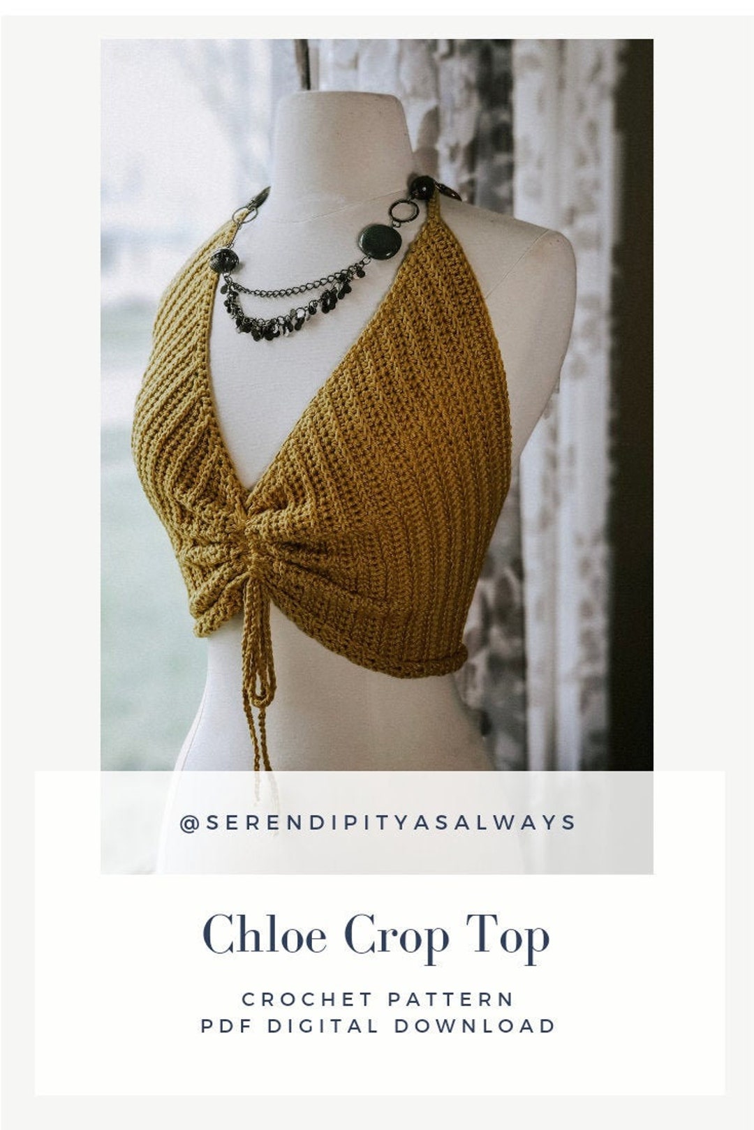 Chloe Crop Top PATTERN | Summer Drawstring Crop Top Pattern | DIY ...