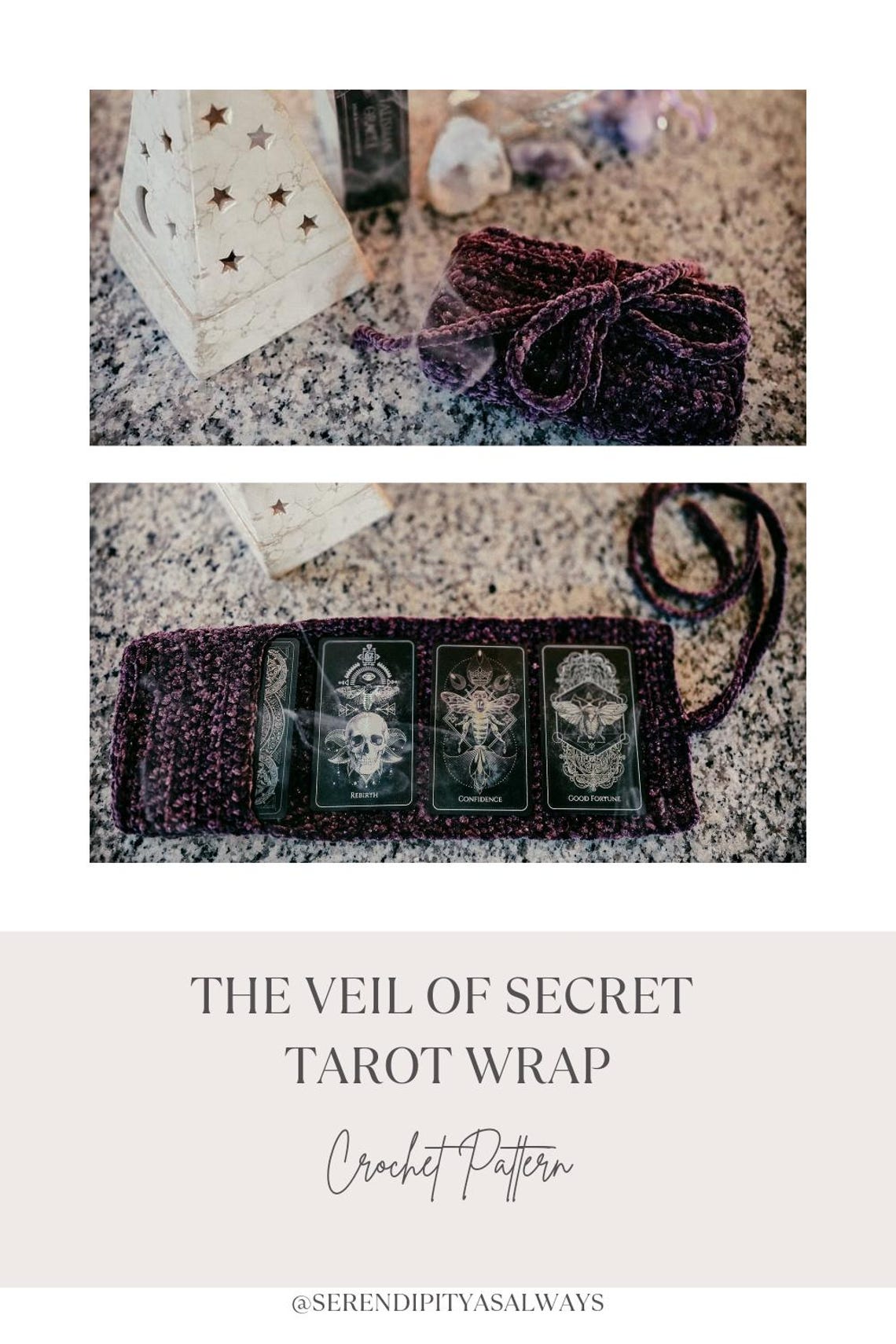 Crochet PATTERN Tarot Wrap | Tarot Pouch Pattern | Oracle Card Wrap ...