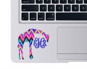 Items similar to Monogrammed Preppy Print Giraffe Decal - choose 2", 3 ...