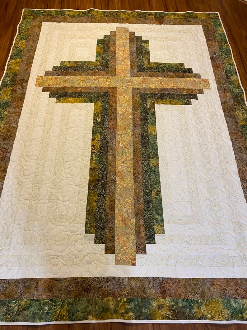 Twin Size Cross Quilt 67” X 90” - Etsy