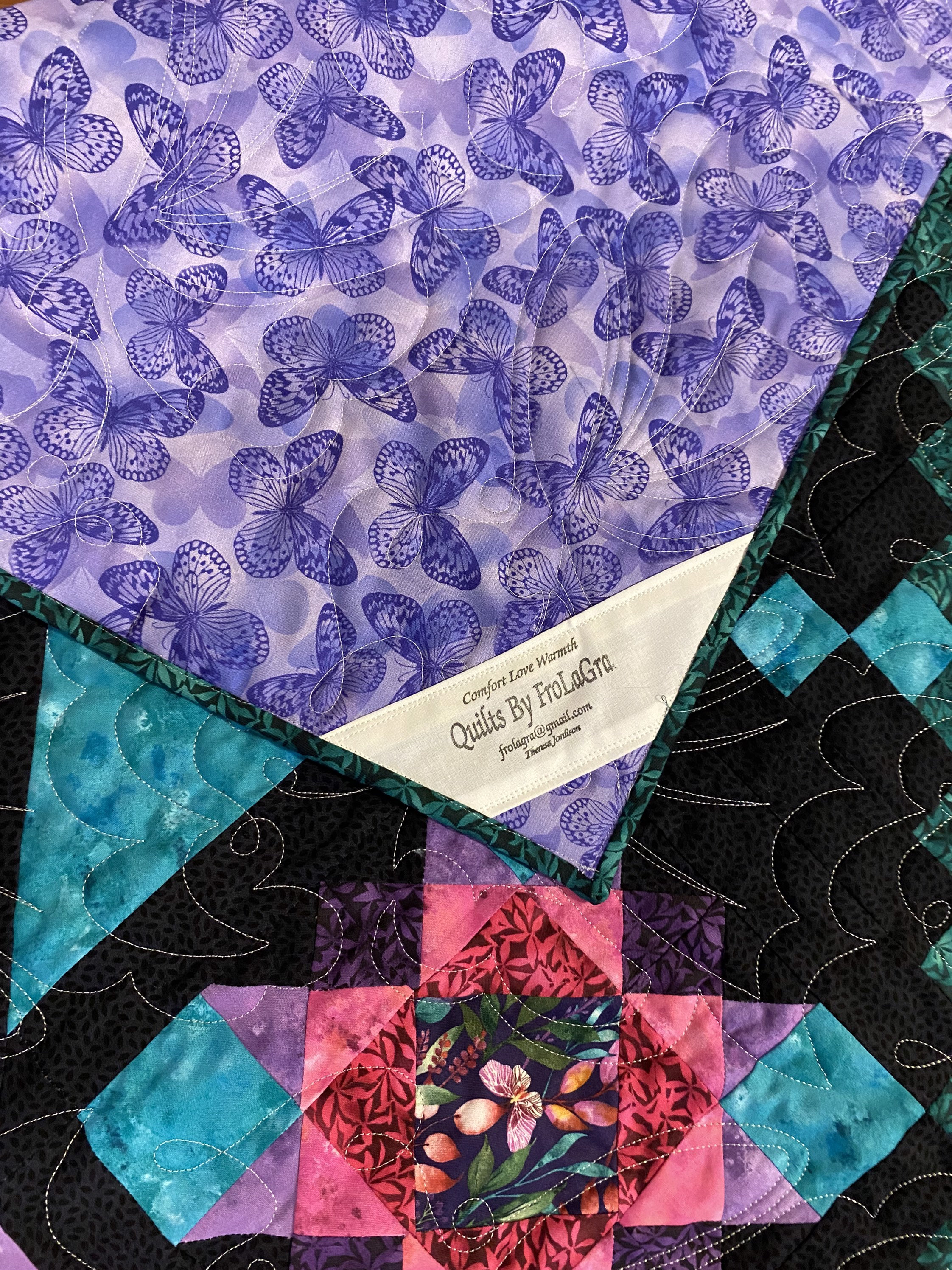 Beautiful Botanical Butterfly Quilt 94 Square queen - Etsy