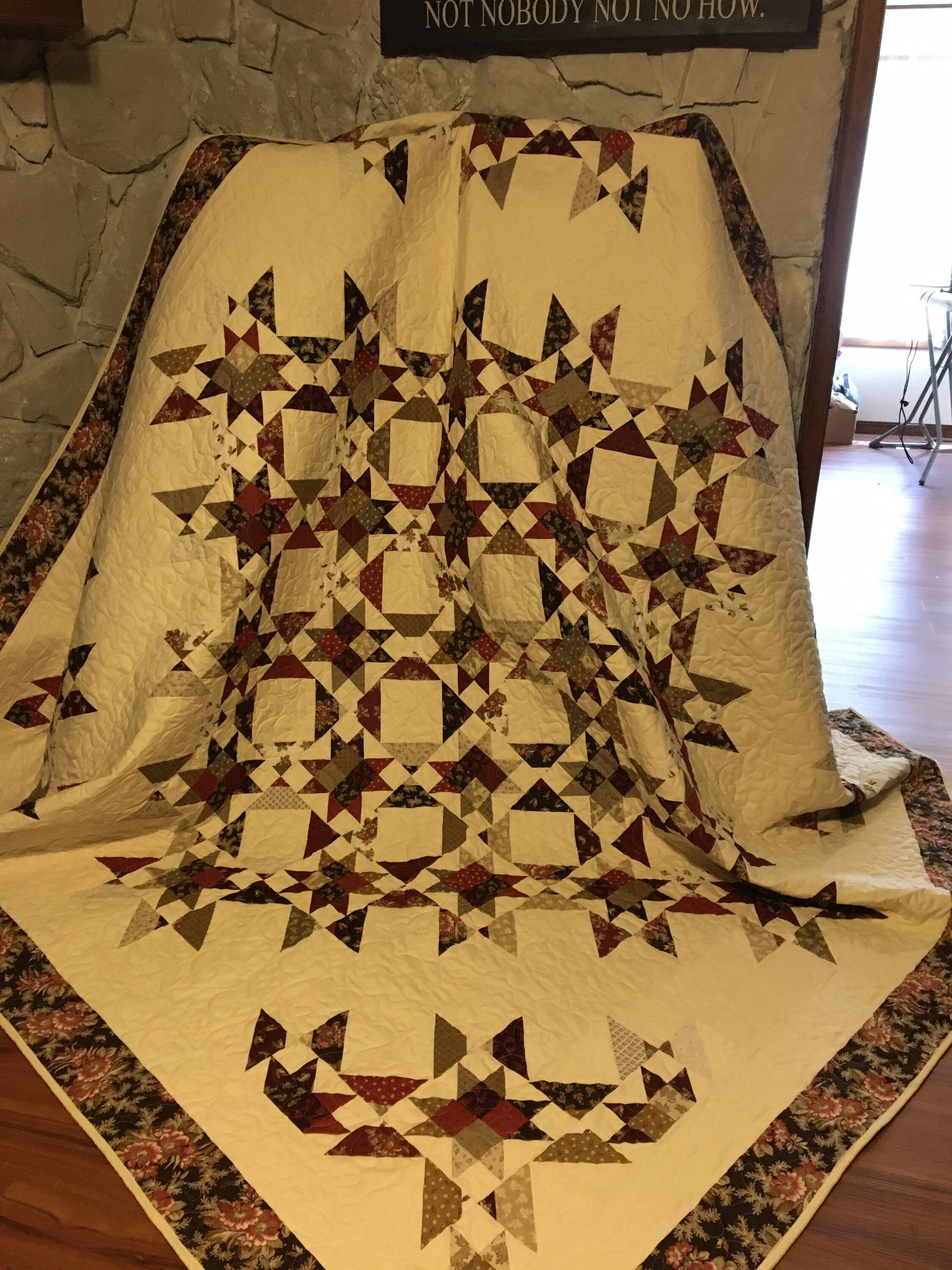 King quilt, 9 Sisters Pattern