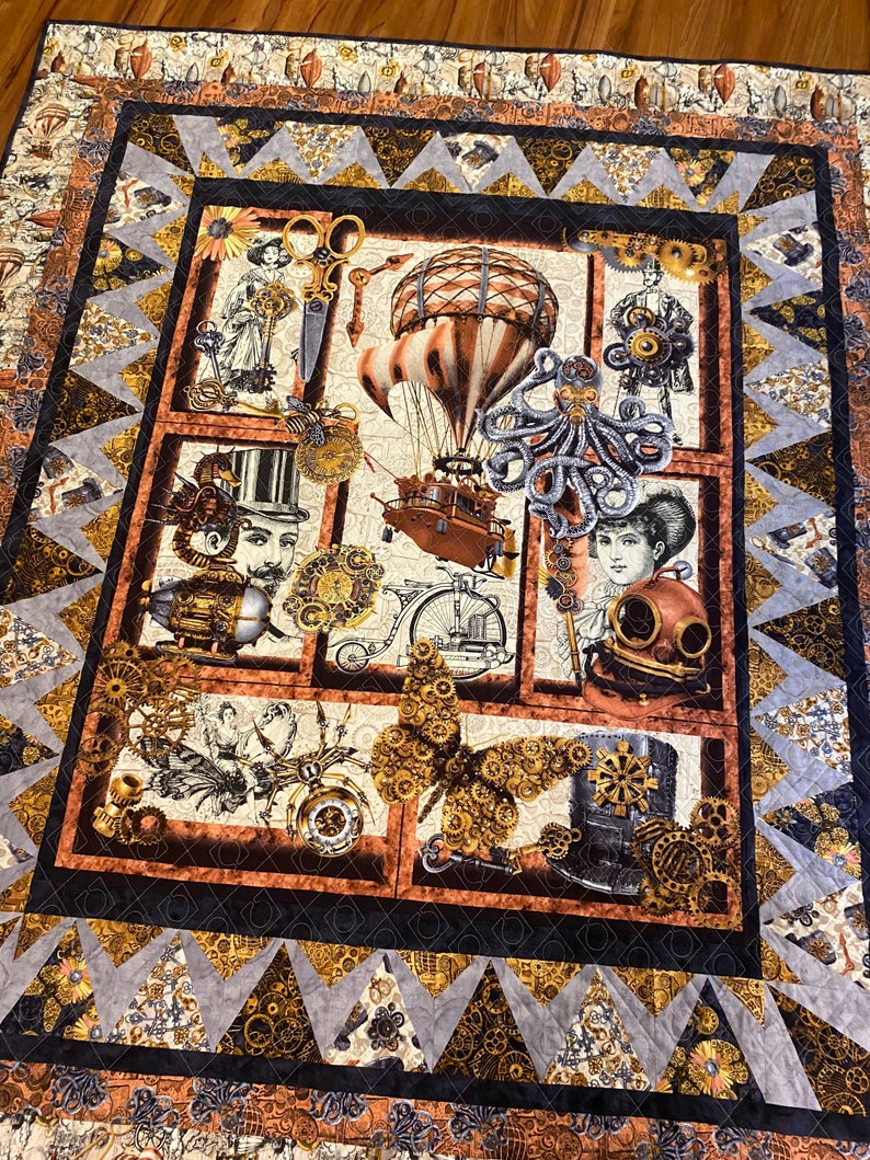 Steampunk Cuddle Quilt Made in the USA - Etsy