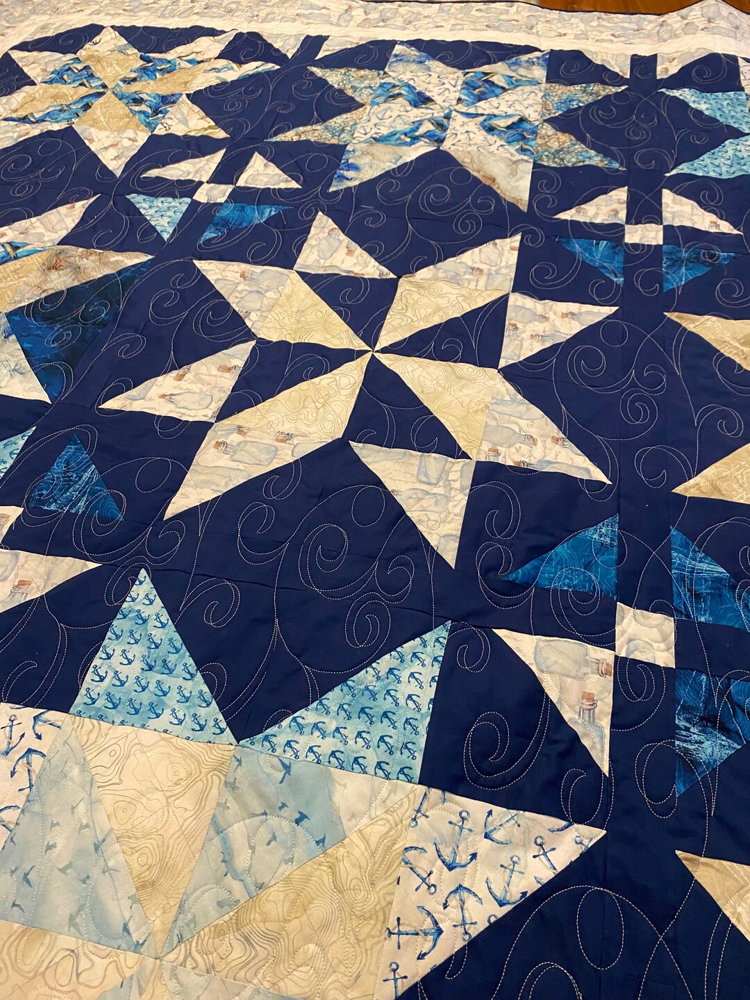 Solid Queen 90 Square Message in A Bottle Quilt - Etsy