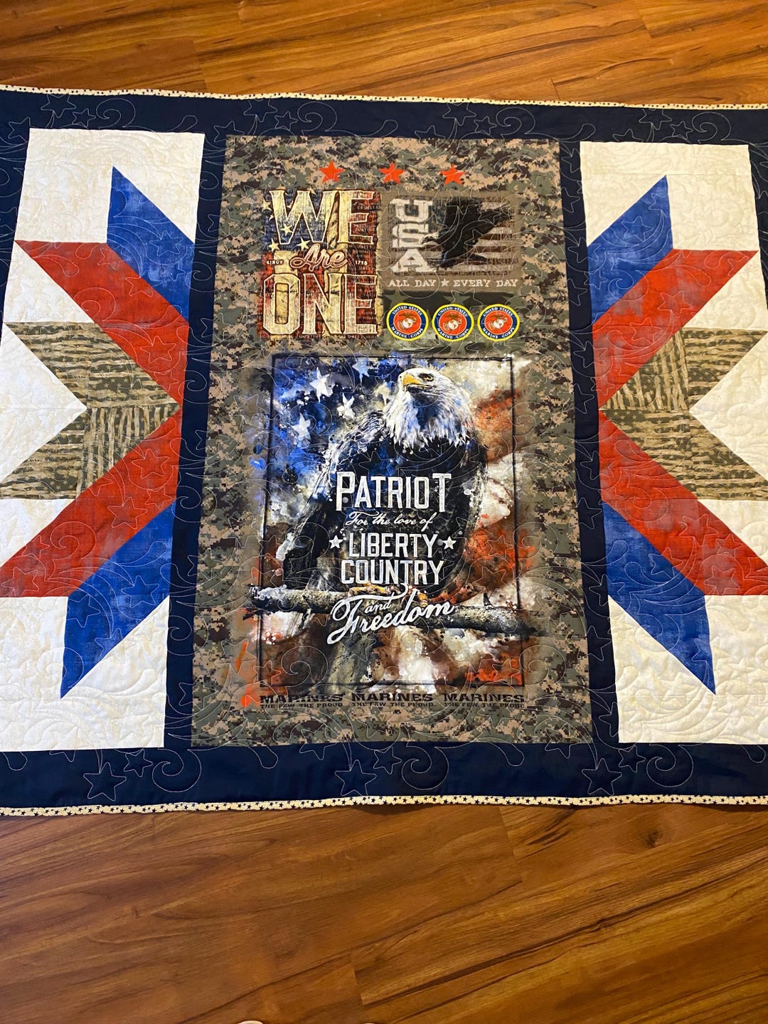 US Marine Corp Quilt 48” X 57” - Etsy