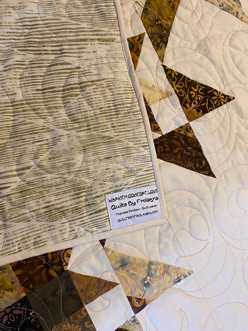 Java Batiks in Earth-love Using 9-sisters Quilt Pattern 98” Sq (king ...