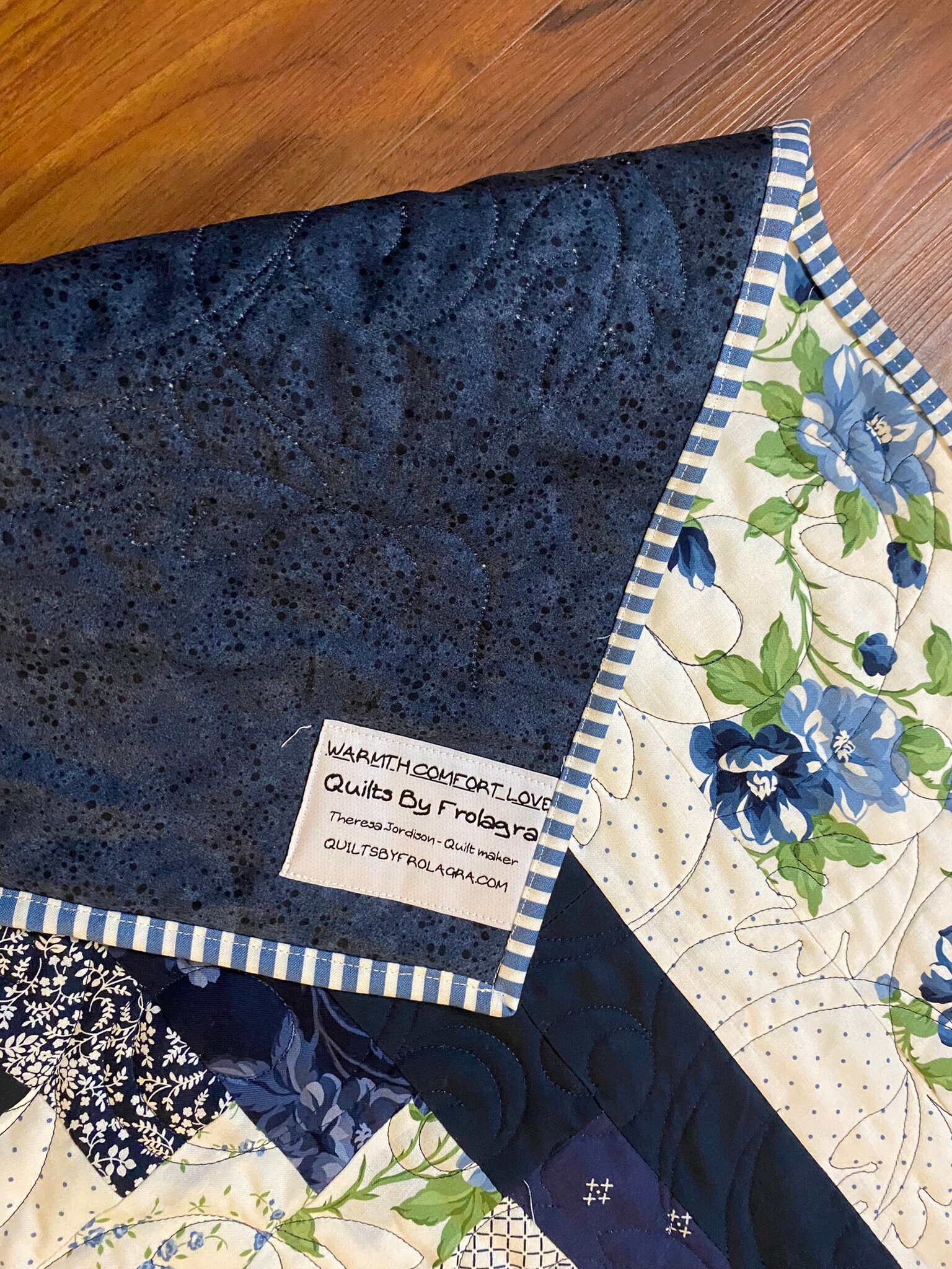 Blue/white Log Cabin King Quilt - Etsy