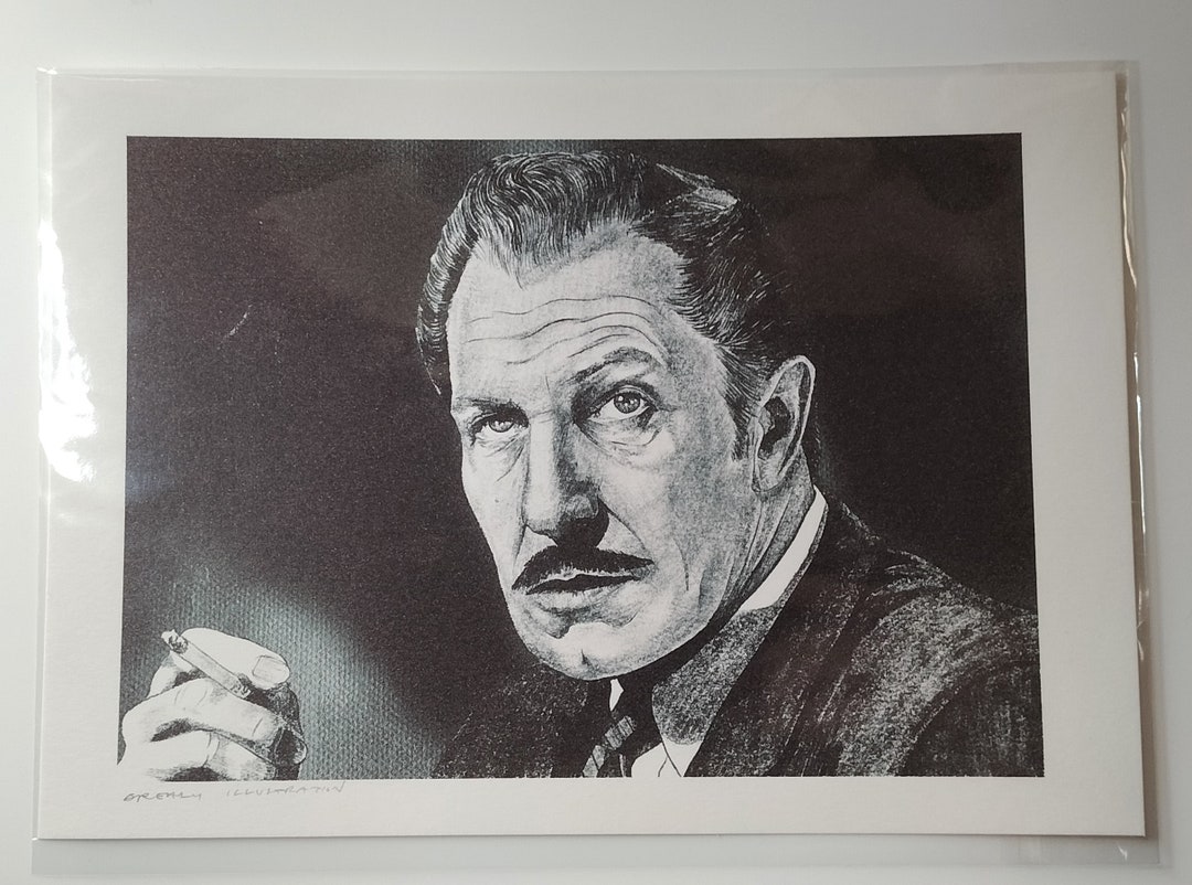 Vincent Price Portrait Pencil Drawing A4 Print - Etsy
