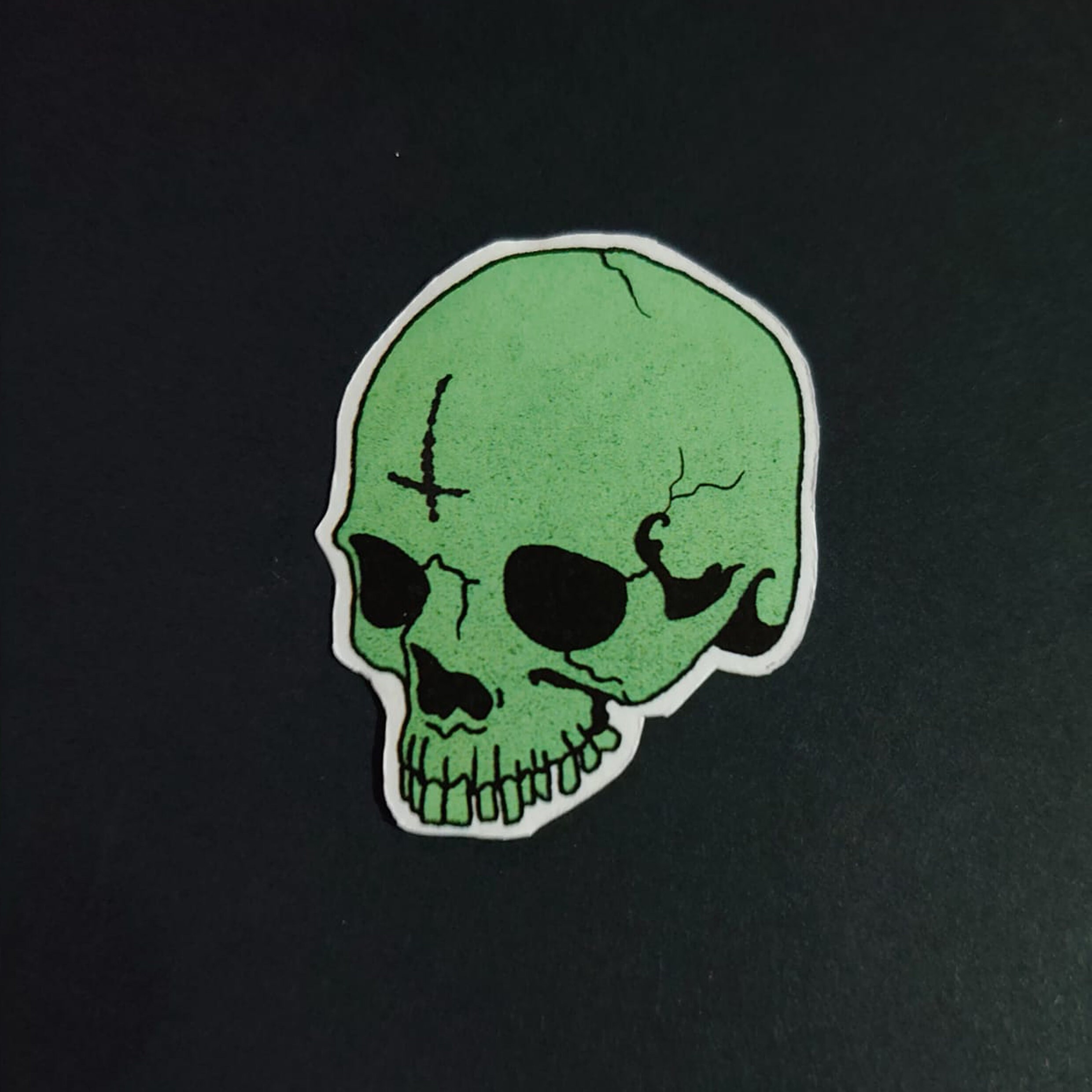 Colourful Skull Stickers pack of 5 | Etsy