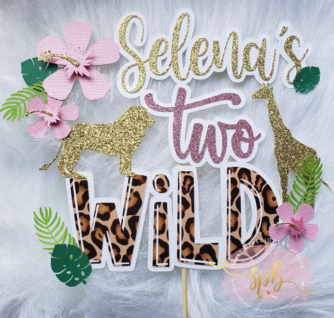 Two Wild Cake Topper Safari Cake Topper Safari Birthday - Etsy UK