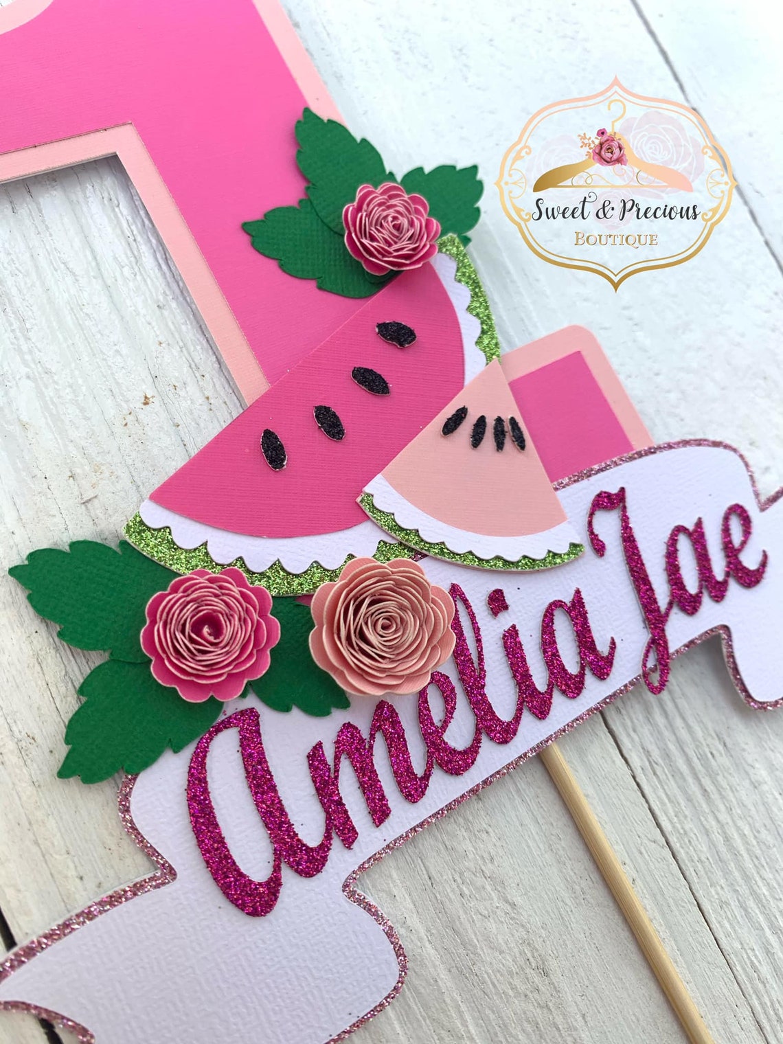 One in a Melon Cake Topper / Watermelon Birthday | Etsy