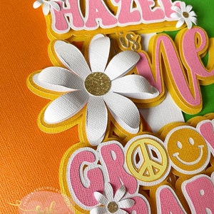 One Groovy Cake Topper, One Groovy Babe Cake Topper, First Birthday ...