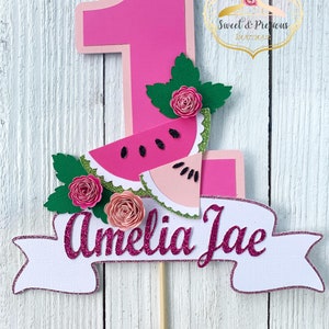 One in a Melon Cake Topper / Watermelon Birthday - Etsy