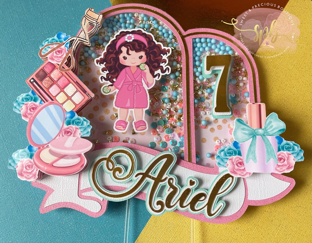 Spa Shaker Cake Topper, Spa Birthday Party, Sleepover Party Decoration ...