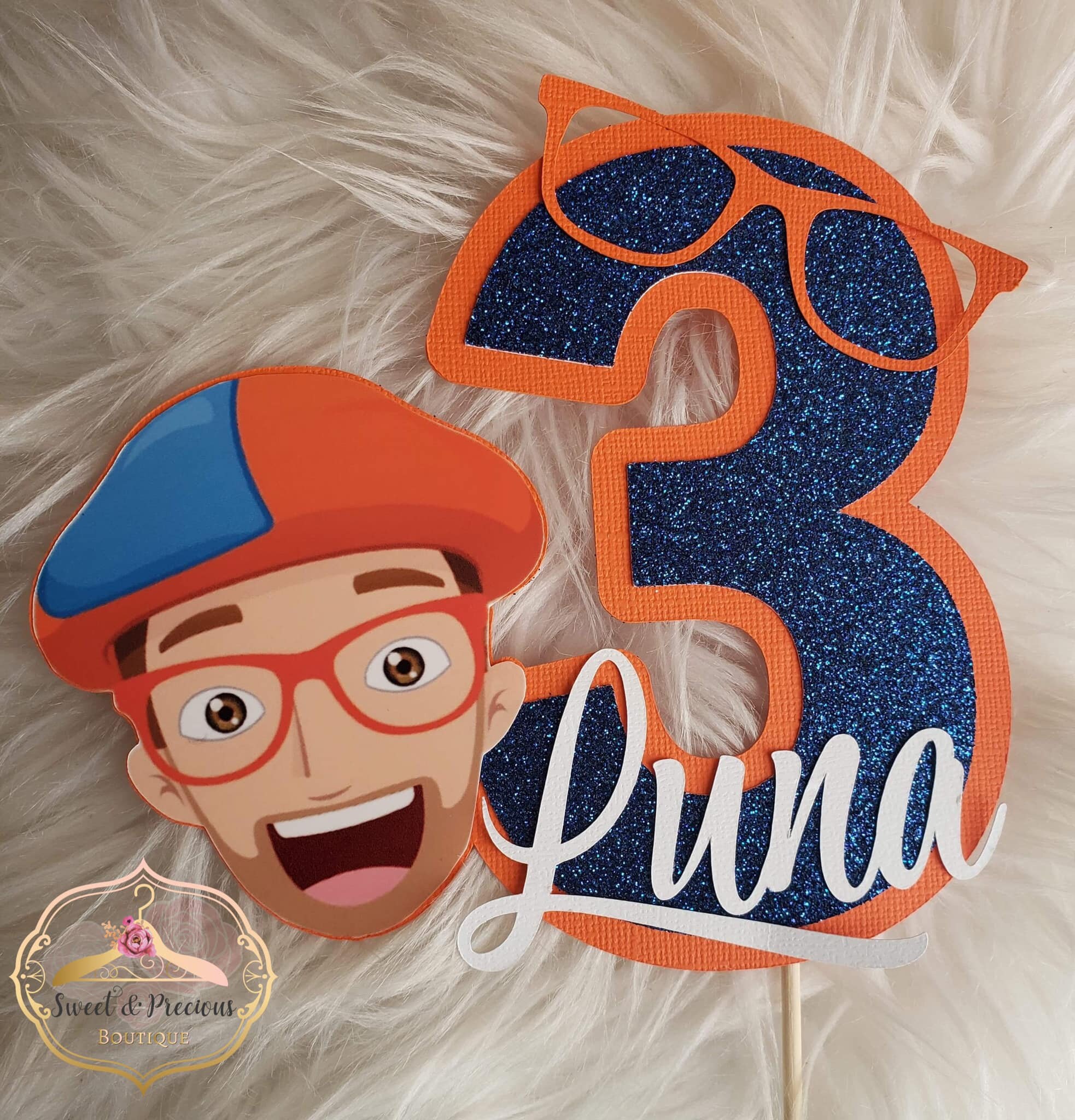Blippi Cake Topper Blippi Birthday Party Personalized Name With blippi-cake-topper-blippi-birthday-party-personalized-name-with