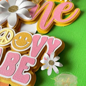 One Groovy Cake Topper, One Groovy Babe Cake Topper, First Birthday ...