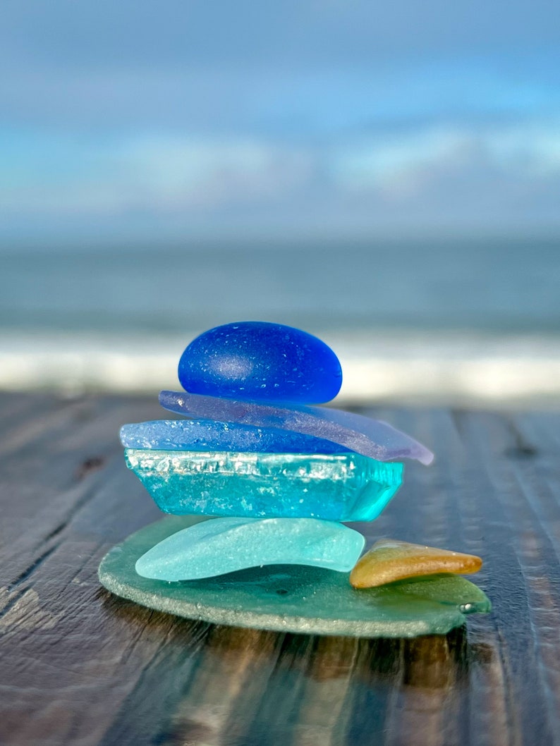 Stacked Sea Glass Print - Etsy