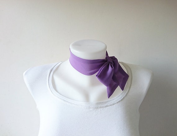 Lilac Mini Skinny Scarf 36.5x1.75 Ultra Violet - Etsy