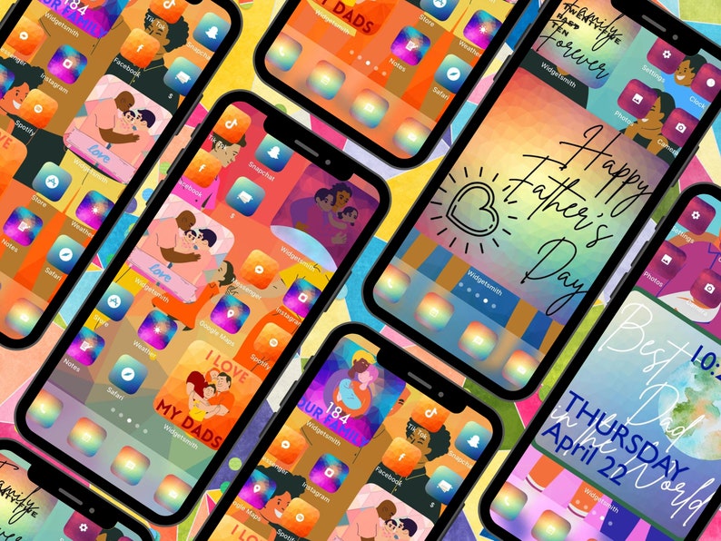 Father’s Day LGBTQIA+ Pride iPhone Icon Pack Ios - Etsy