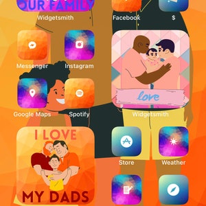 Father’s Day LGBTQIA+ Pride iPhone Icon Pack Ios - Etsy
