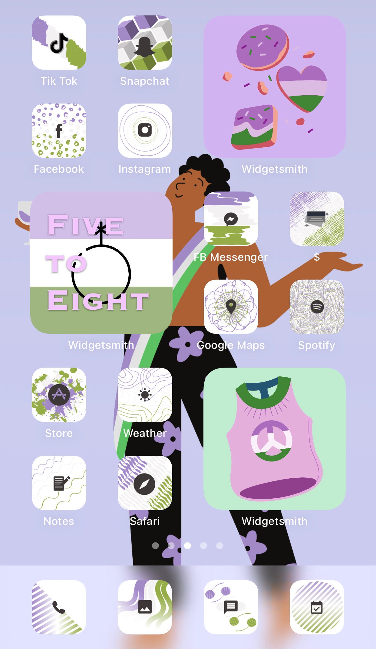 Genderqueer Pride iPhone Icon Pack Ios - Etsy