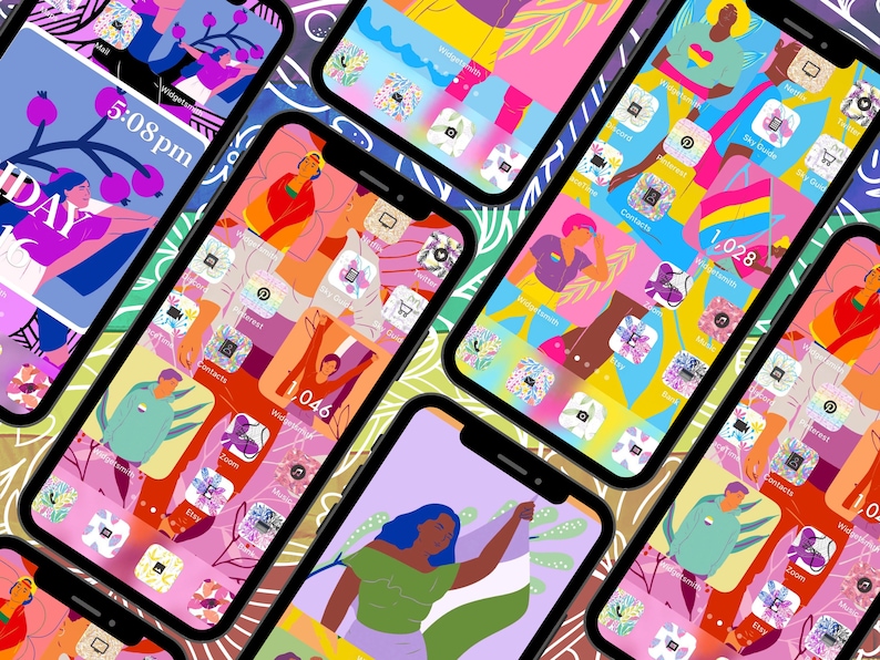 Tropical Queer Pride iPhone Icon Pack Ios - Etsy