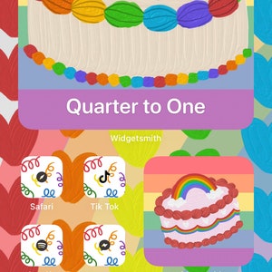 Rainbow Cutie Confetti iPhone Icon Pack Ios - Etsy