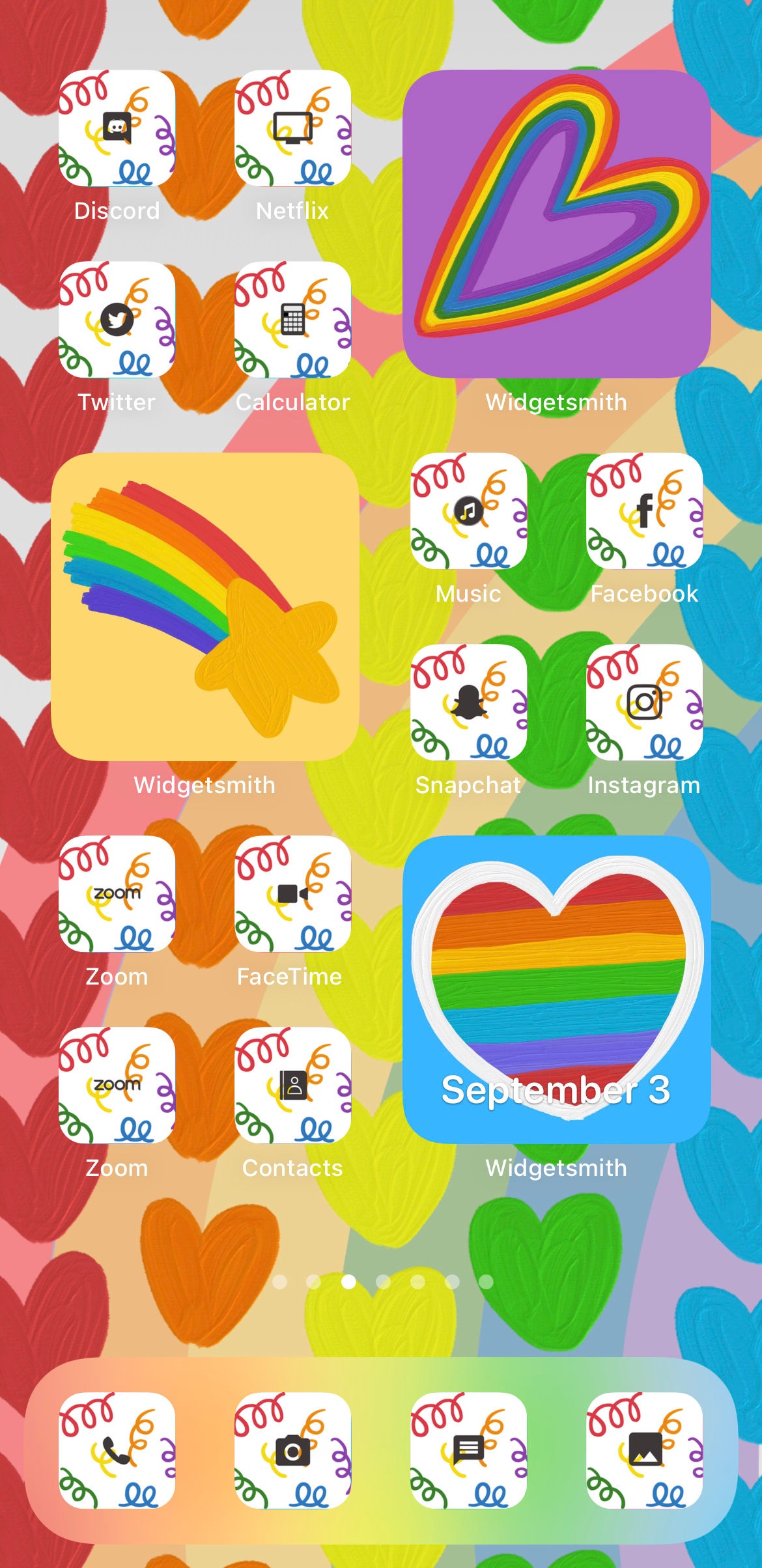 Rainbow Cutie Confetti iPhone Icon Pack Ios - Etsy