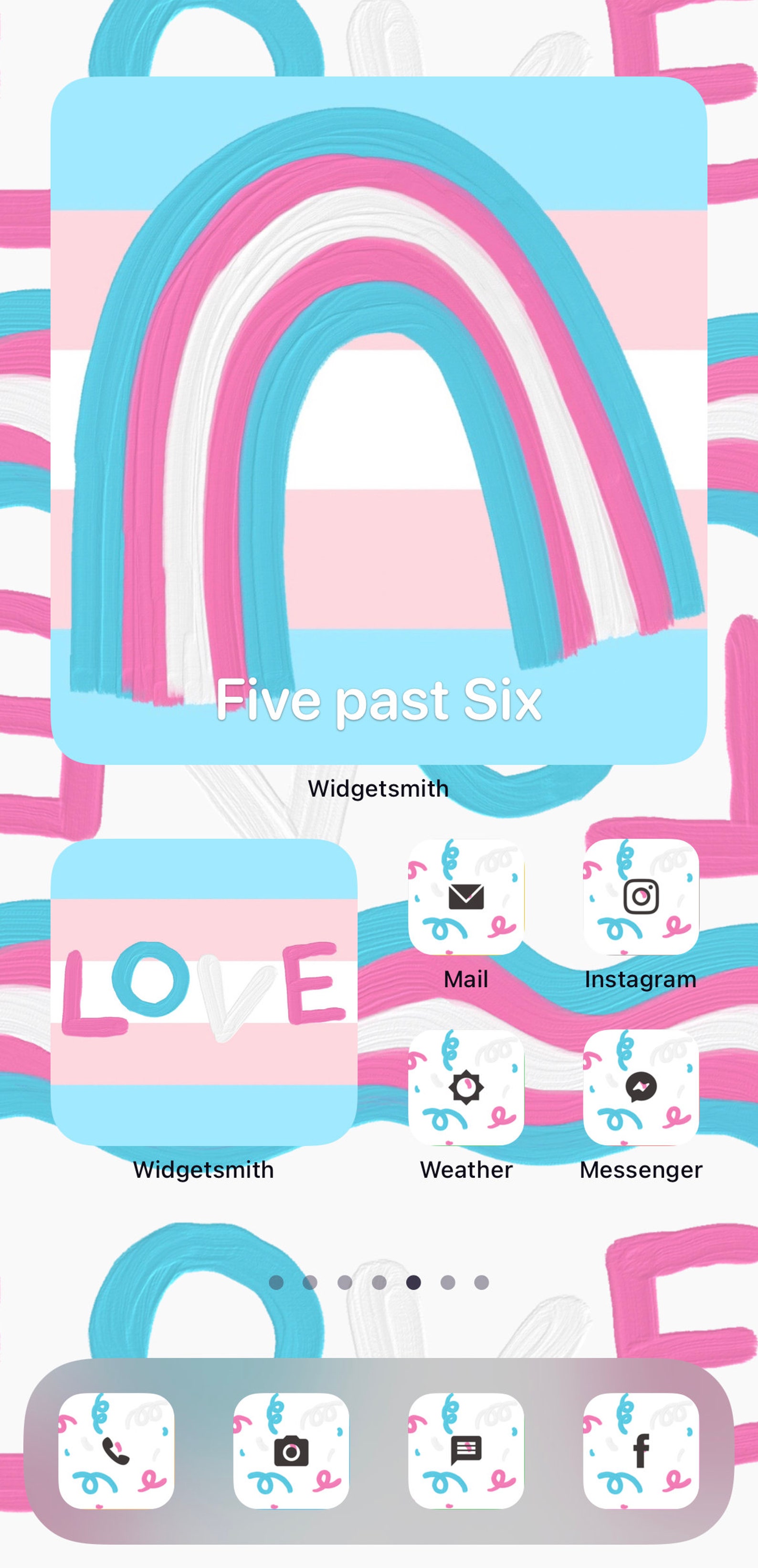 Trans Cutie Confetti Phone Icon Pack Ios - Etsy