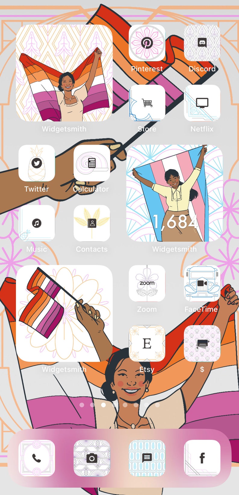 Filipino Queer Pride iPhone Icon Pack Ios - Etsy