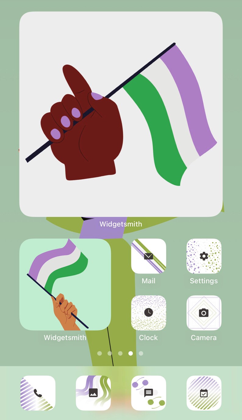 Genderqueer Pride iPhone Icon Pack Ios - Etsy