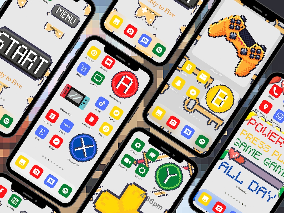 8 Bit Gaming Pixel Icon Pack Ios - Etsy