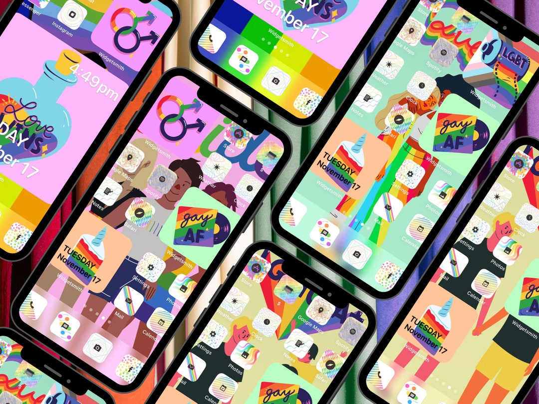 Rainbow Pride iPhone Icon Pack Ios - Etsy