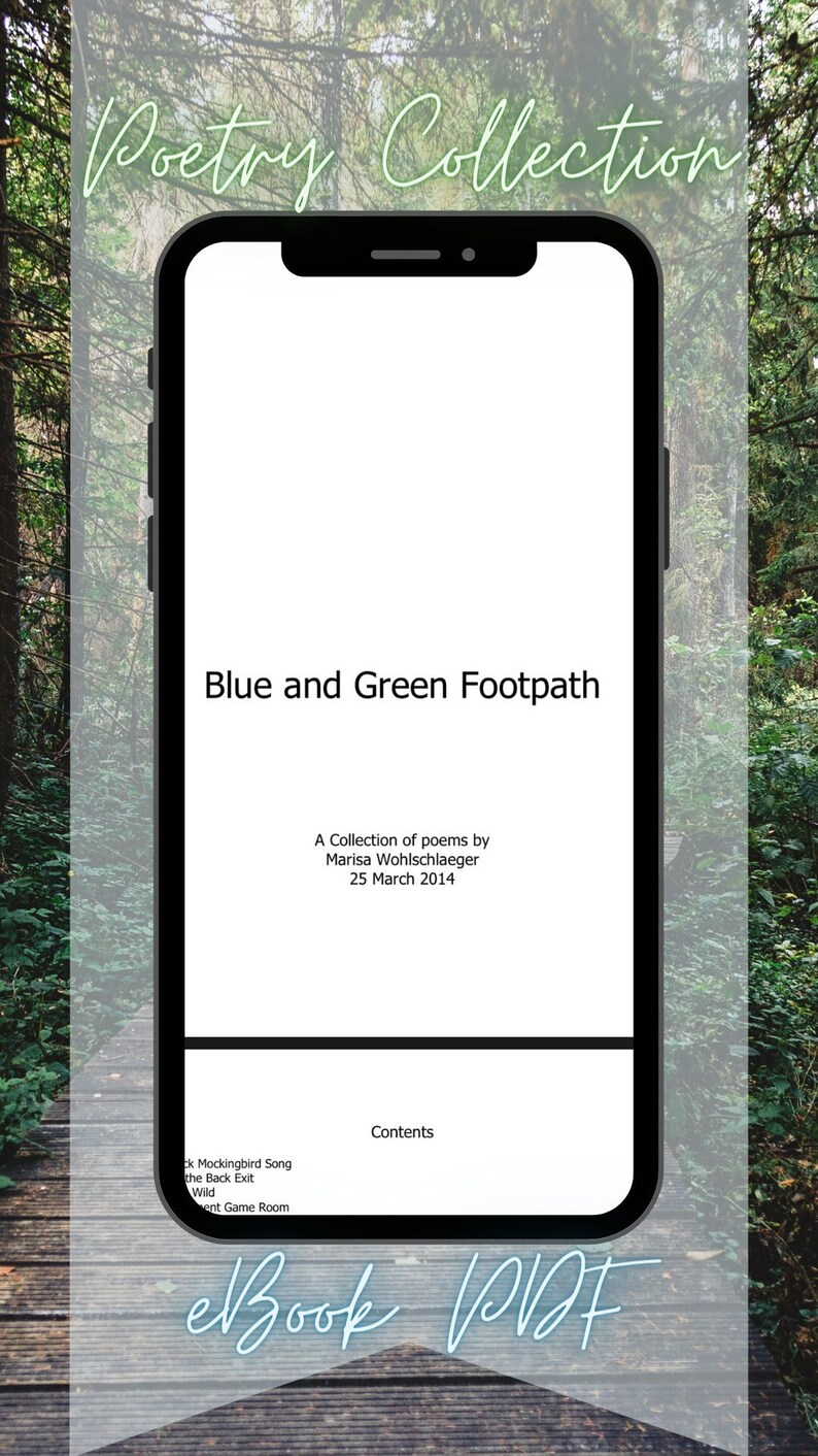 Blue and Green Footpath - Poetry Collection Ebook PDF - Etsy